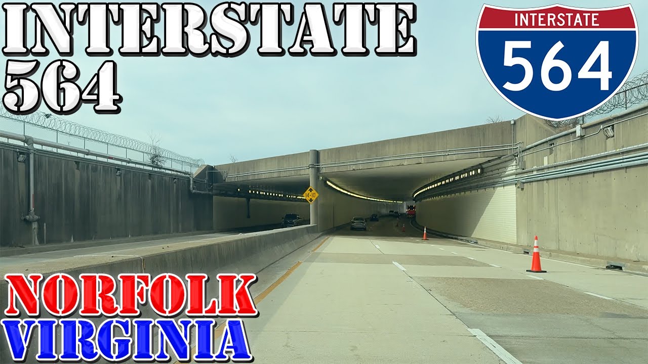 I-564 - Admiral Taussig Blvd - Norfolk - Virginia - 4K Highway Drive ...