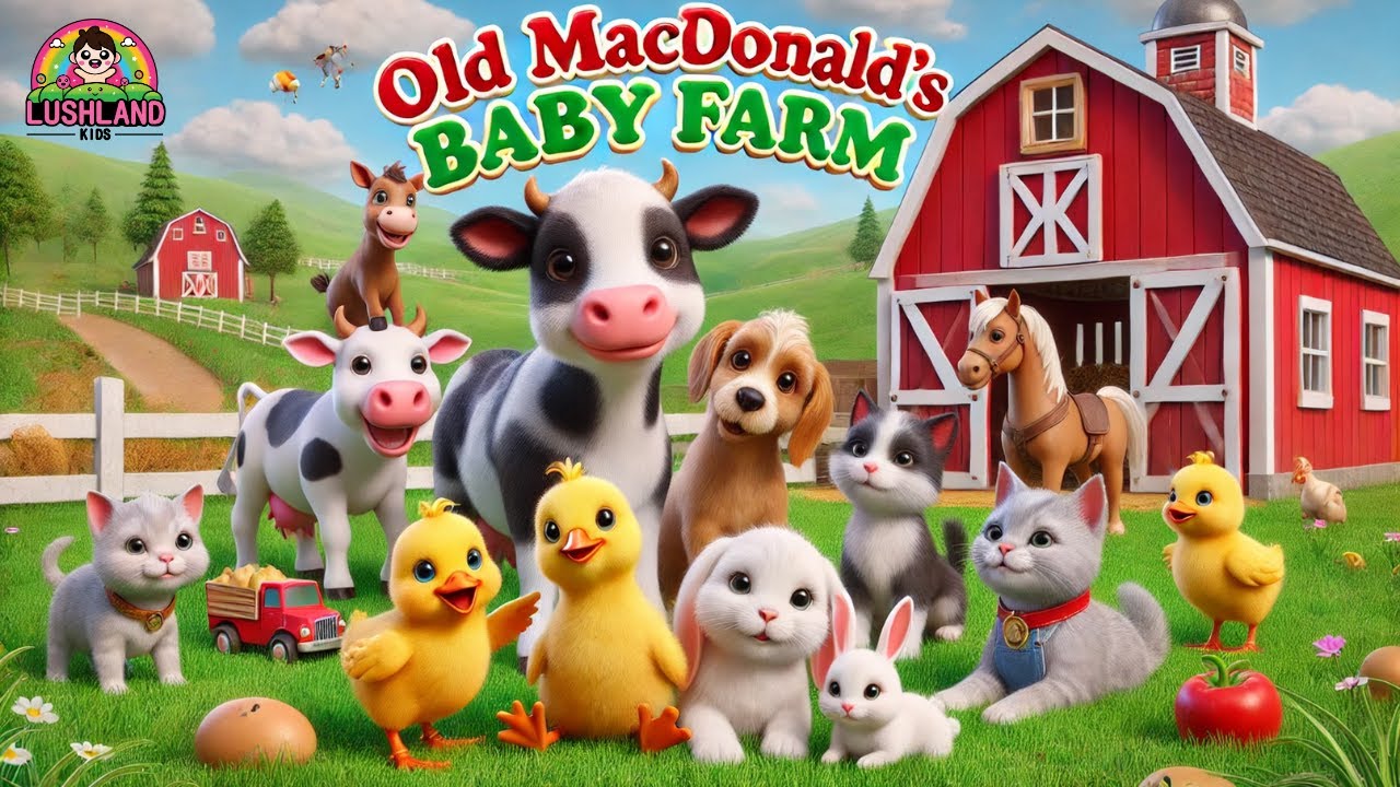 Old MacDonald’s Farm Cartoon Song | Baby Animals Dance & Sing-Along ...