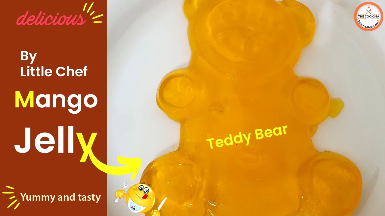 Mango jelly by little chef | आम जेली | آم کی جیلی | How to make jelly ...