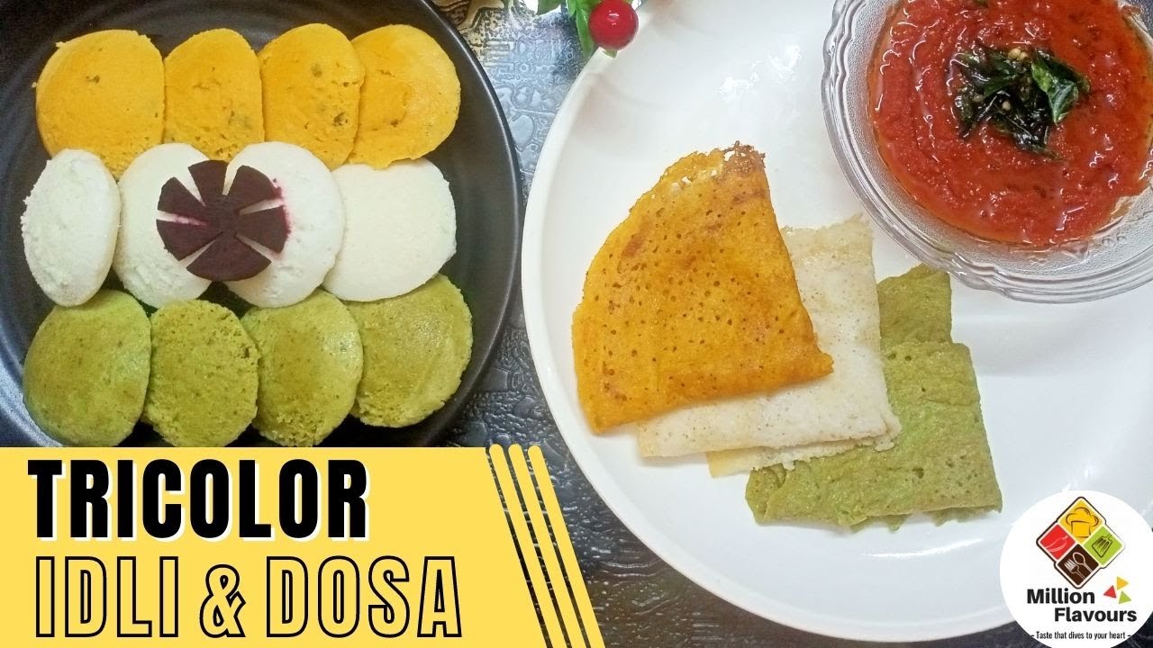 Tricolor Idli recipe | Tri color Idli & Dosa | Trianga Idli | Colourful ...