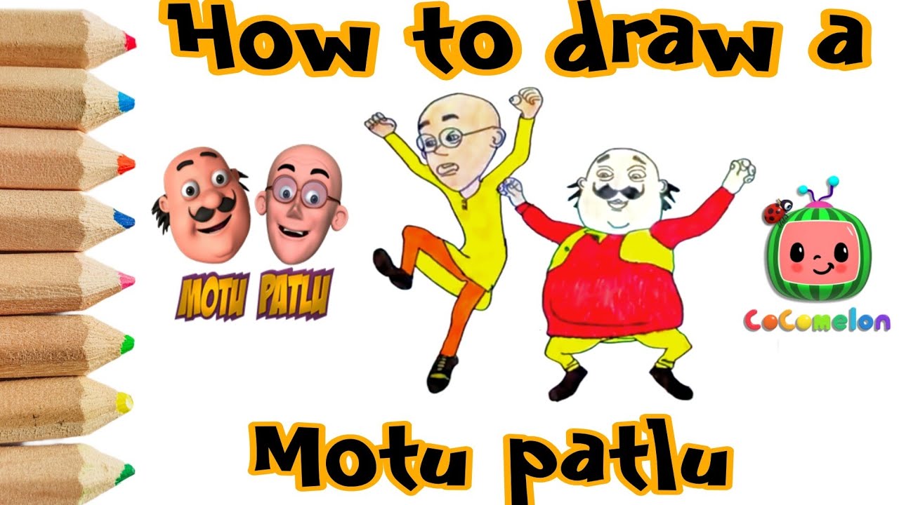 How to Draw Motu Patlu Cartoon | Motu Patlu Drawing | Pencil Drawing ...