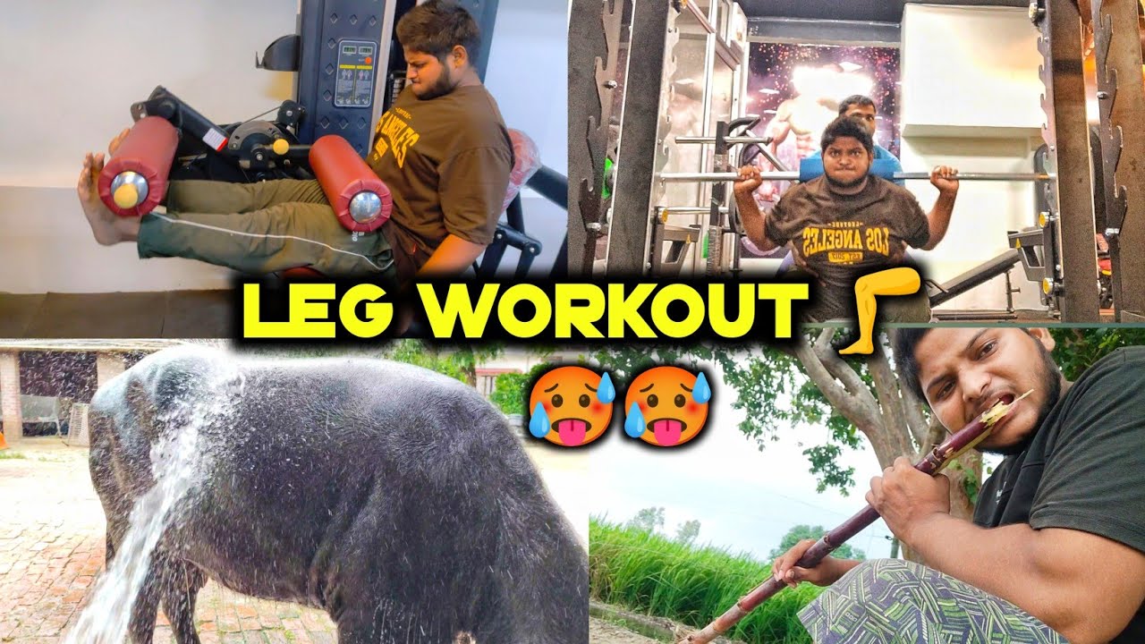 Leg Workout 🦵 Ll Gym Vlog Ll Village Vlog Ll Gym Ll Youtube