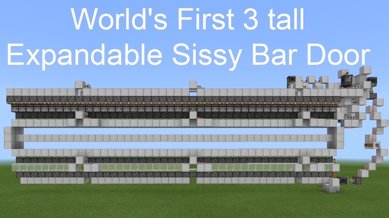 (World's First) 3x3 Infinitely Expandable Sissy Bar Door in Minecraft Bedrock Edition - YouTube