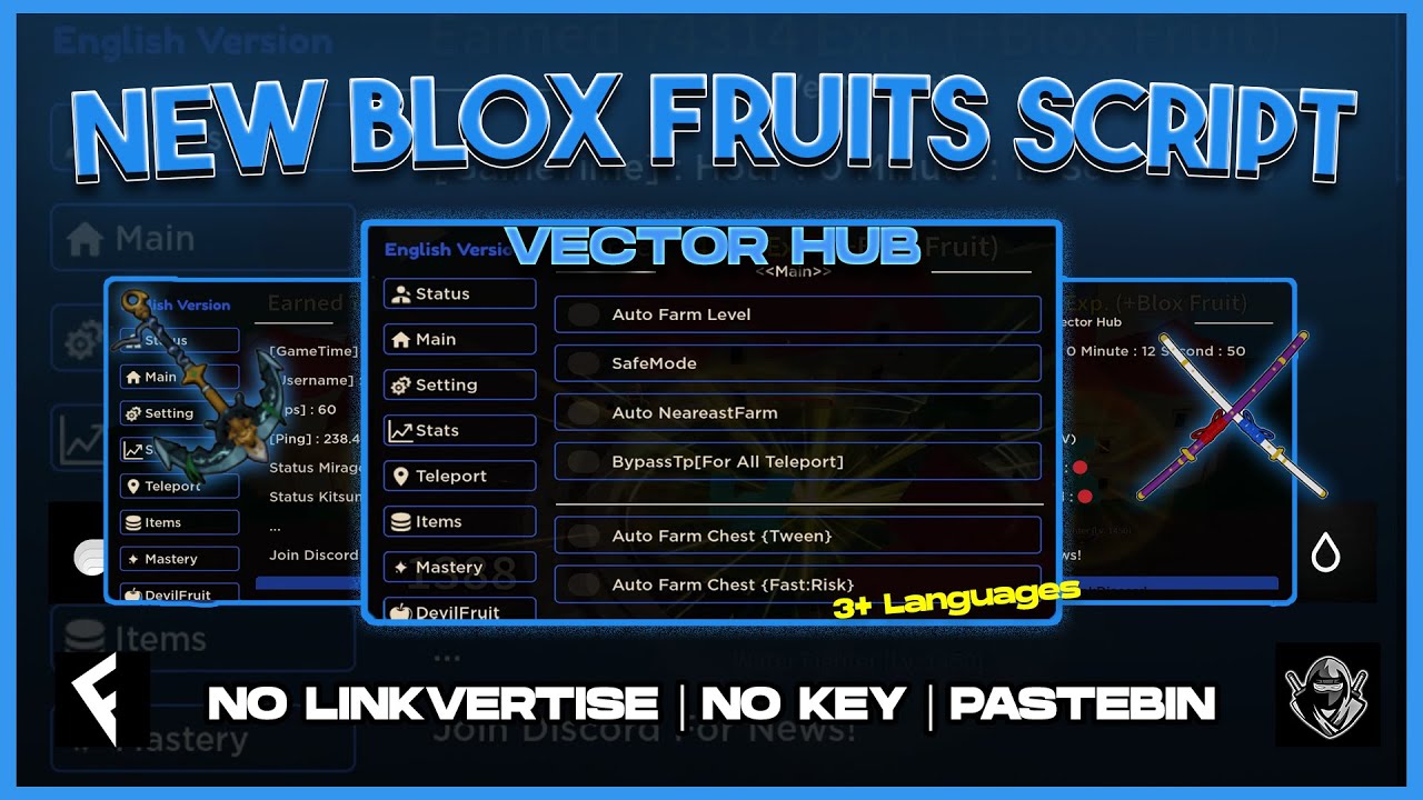 [NEW] Blox Fruits Script/Hack Vector Hub | Auto Farm | Auto Raid | Auto ...
