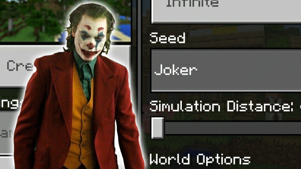 Joker In Minecraft! (Minecraft PE Joker Seed) - YouTube