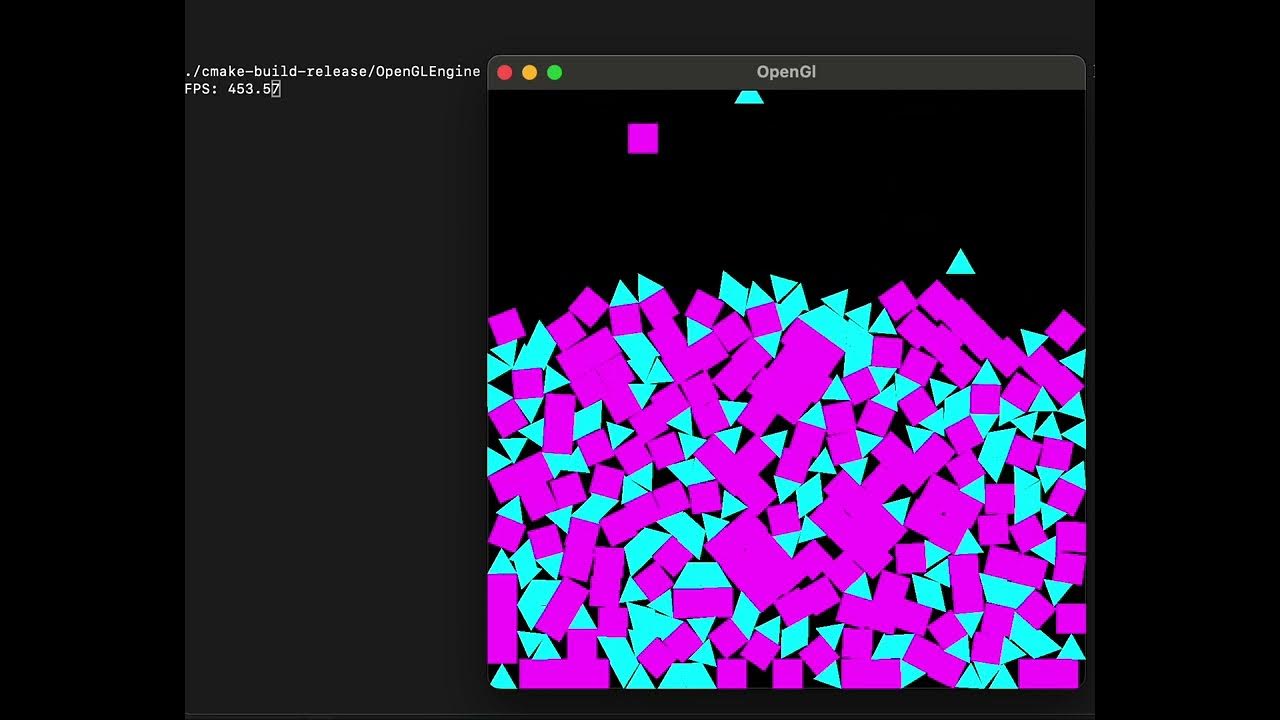 OpenGL Rendering Box2d Physics - YouTube