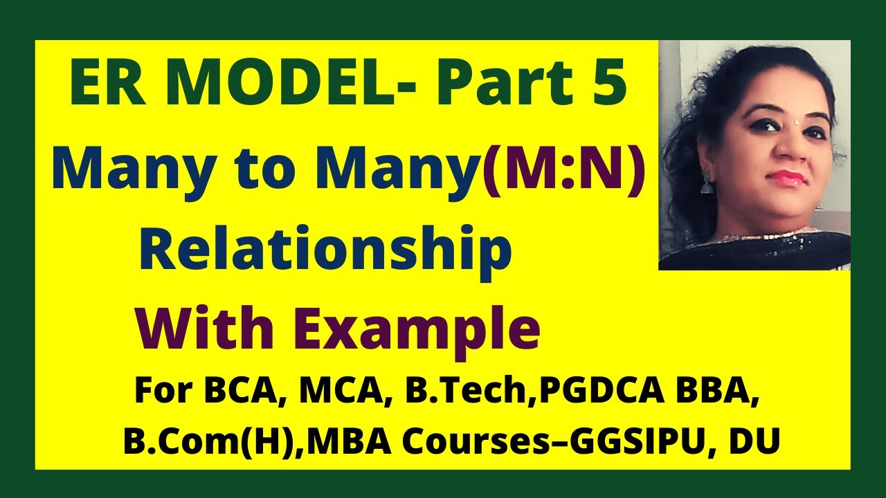 ER Model-5 | Many to Many Relationship in Database With Example | ERD ...