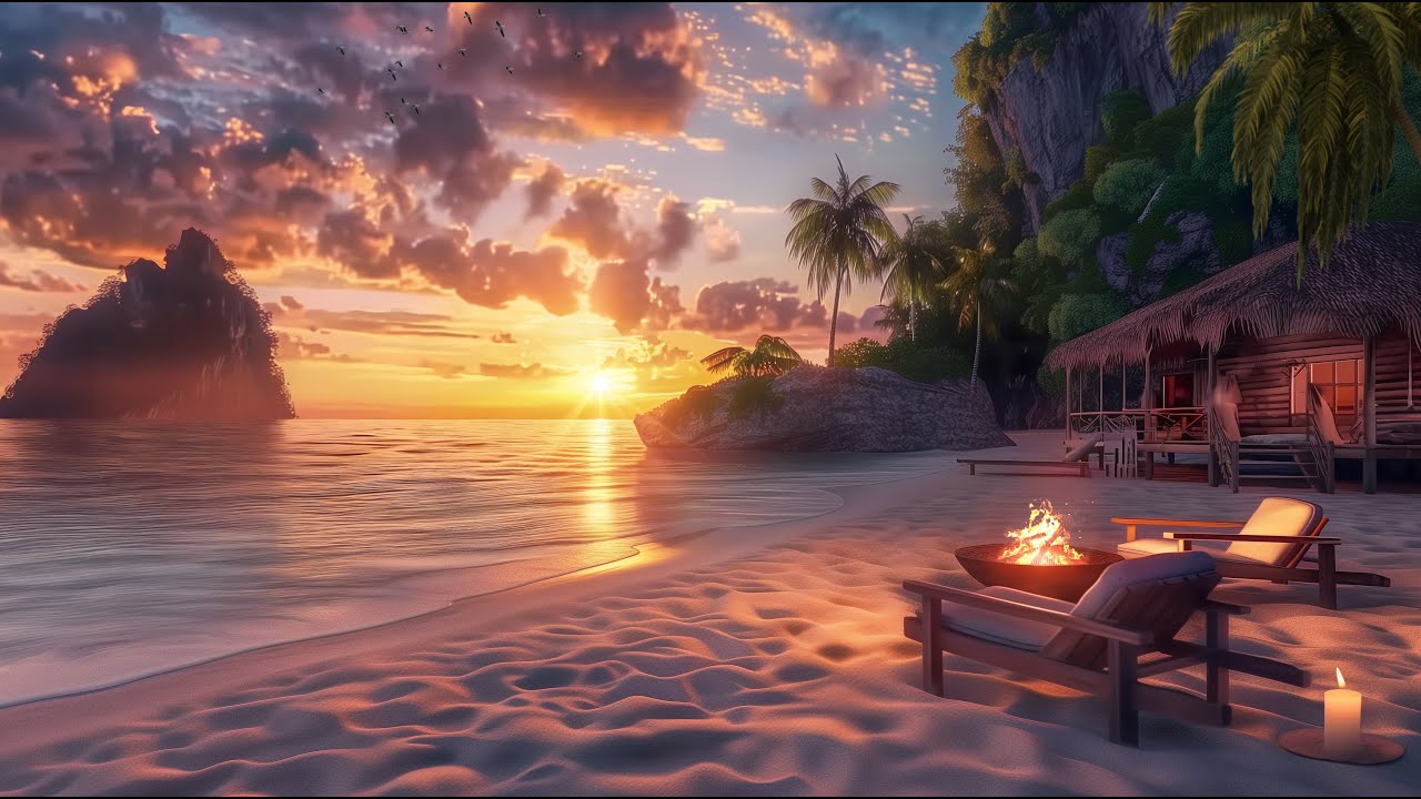 Seaside Smooth Jazz Calm | Relax with Beautiful Ocean View & Soothing ...