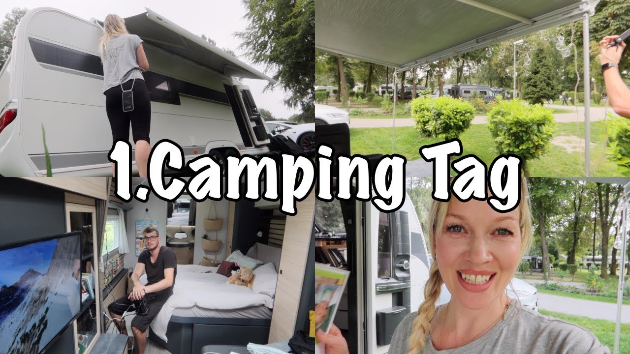 Erster Richtiger Camping Tag mit unserem neuen Wohnwagen - YouTube