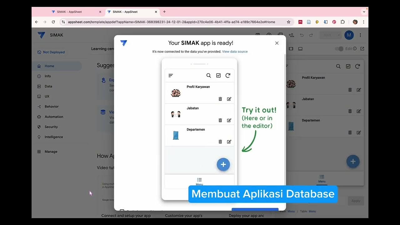 Tutorial Membuat Aplikasi Database Sederhana Menggunakan AppSheet - YouTube