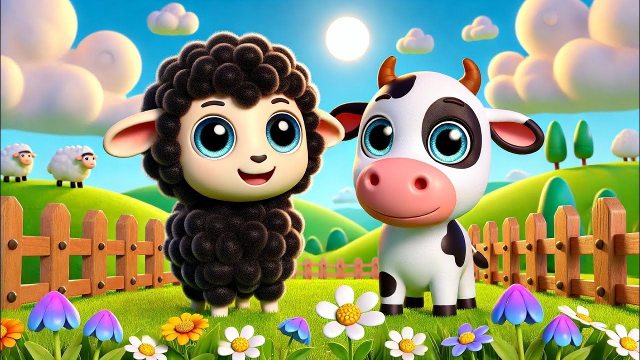 Baa Baa Black Sheep & The Cute Little Cow Adventure! 🐑🐄 - YouTube