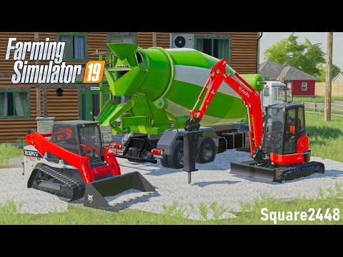 Concrete Job! | Removing & Replacing OLD Patio | FS19 Construction ...