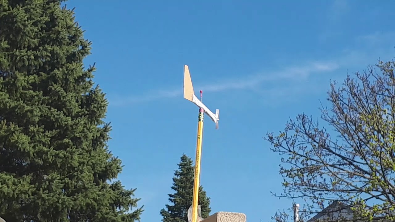 Homemade wind vane with propeller - YouTube