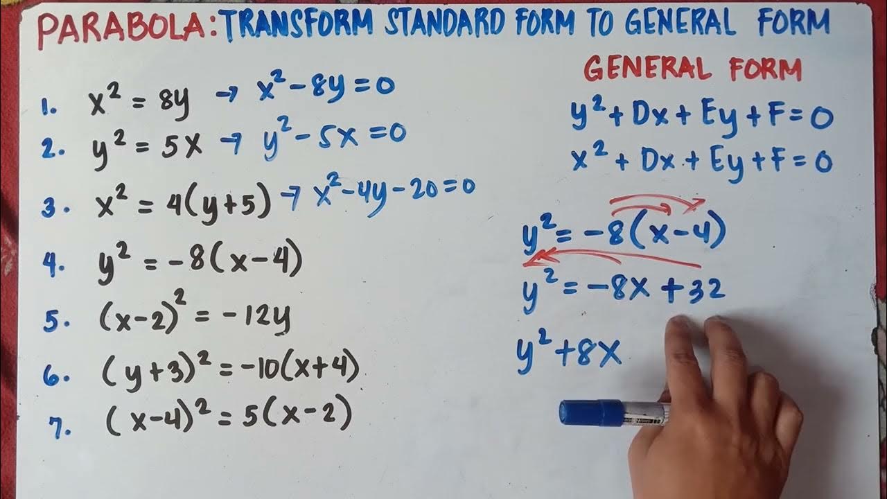 Parabola Transforming Standard Form To General Form Part 1 Explain parabola-transforming-standard-form-to-general-form-part-1-explain