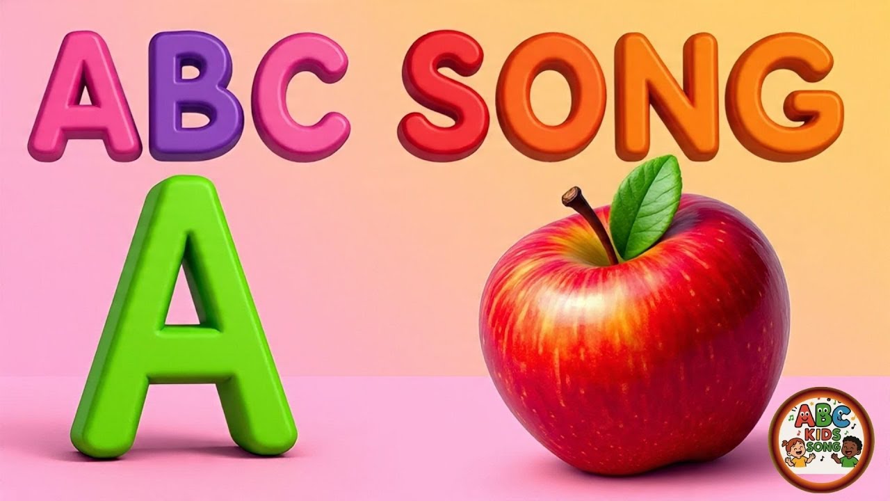 ABC Song with Bouncing Letters | Learn A to Z Alphabet | Nursery Rhymes ...