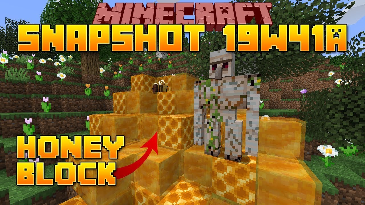 Honey Blocks & Honeycomb Blocks! Minecraft 1.15 Snapshot 19w41a - YouTube