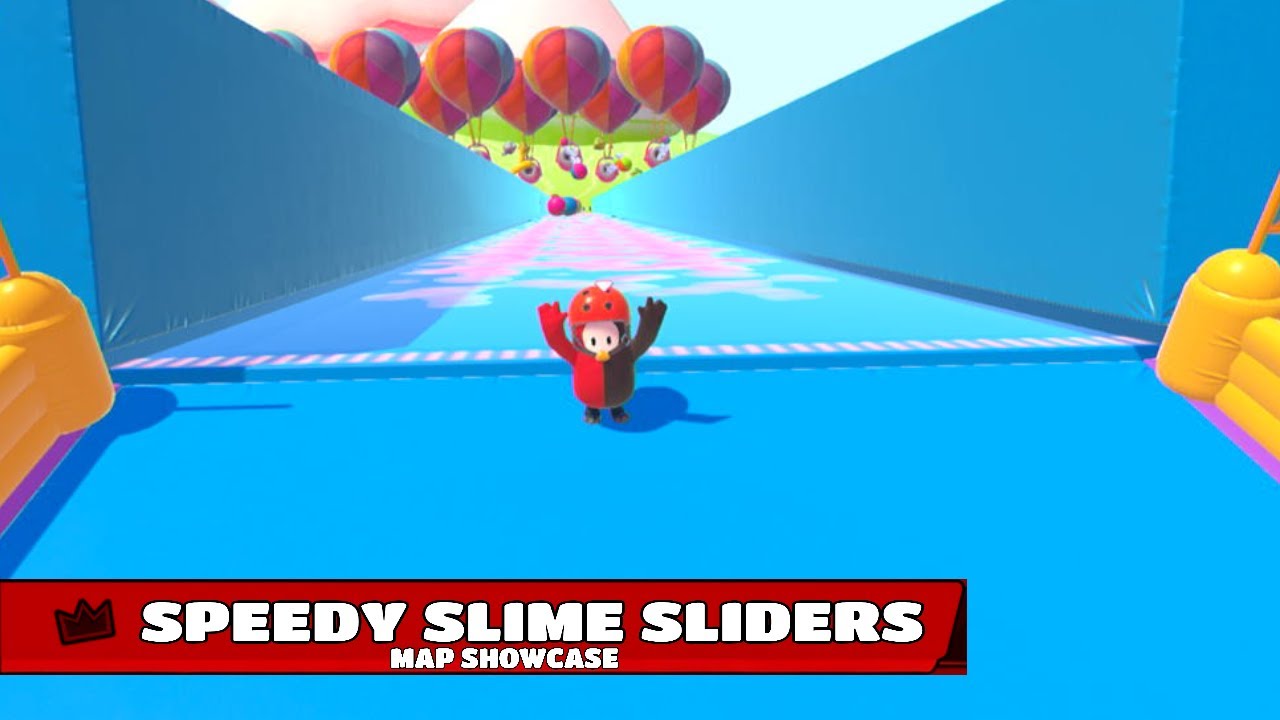 FALL GUYS | CREATIVE MODE | MAP SHOWCASE | SPEEDY SLIME SLIDERS | SHARE ...