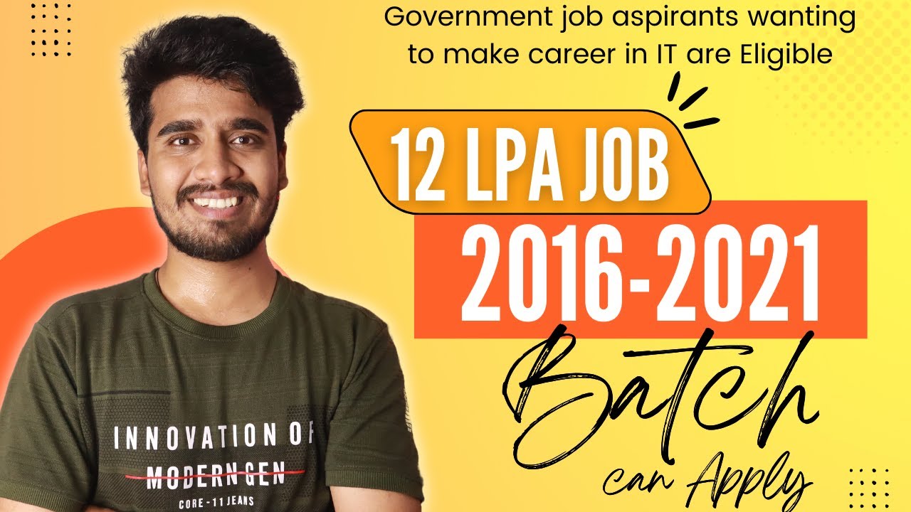 100% Placement Support Guide for Jobs | 12 LPA Job for 2016-2021 Batch ...