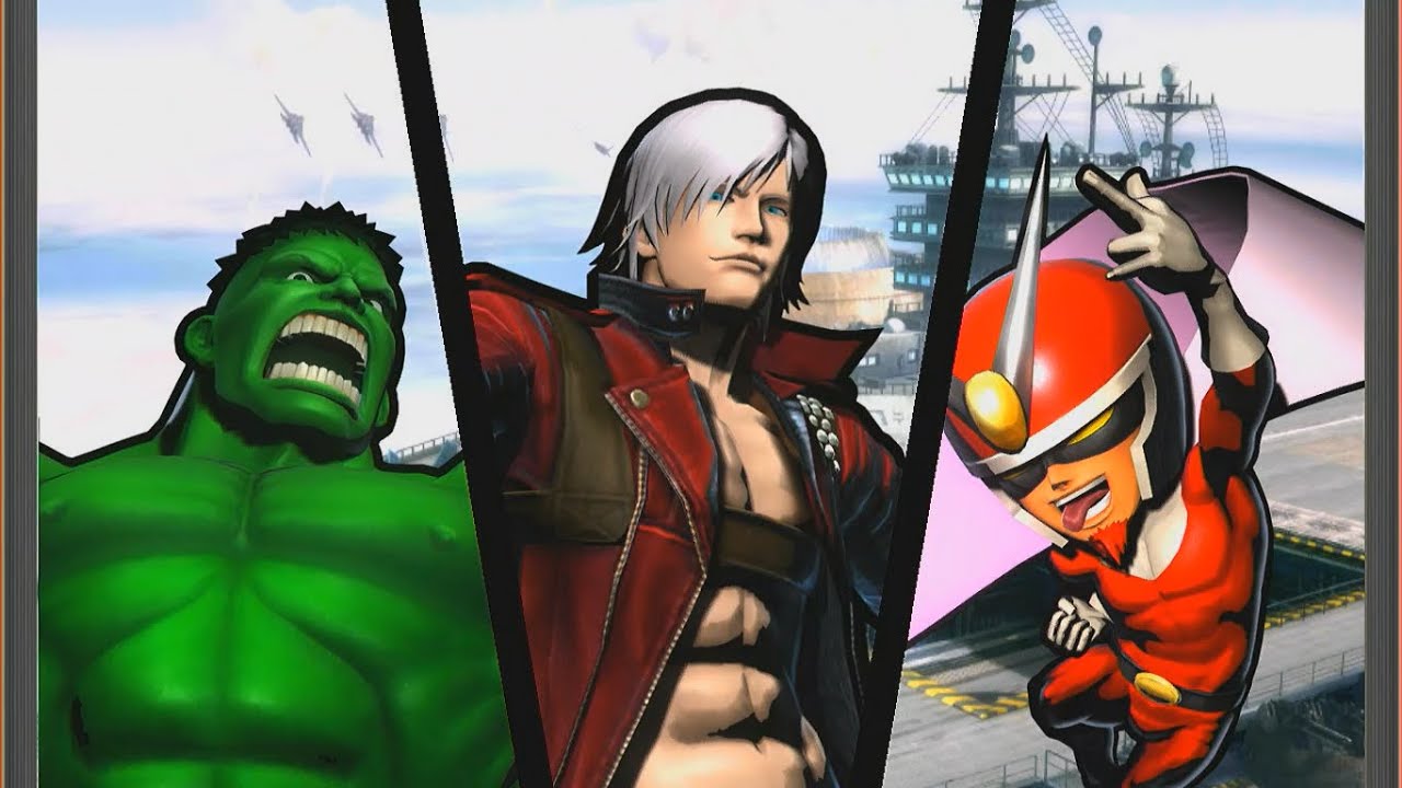 Ultimate Marvel vs Capcom 3 Dante Viewtiful Joe Hulk request - YouTube