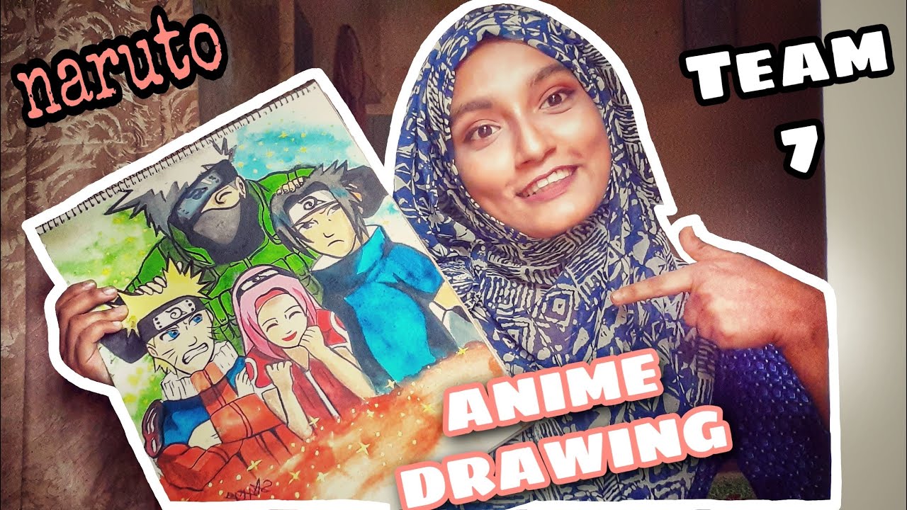 How to draw anime characters || NARUTO TEAM SEVEN DRAWING || anime ...