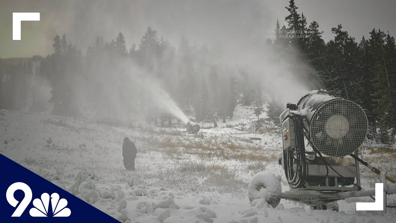 Winter snow guns hit ski areas over the weekend - YouTube