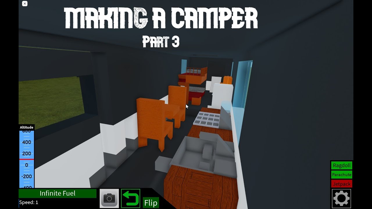 Making the interior of the camper | Roblox Plane Crazy Time-lapse (Part ...