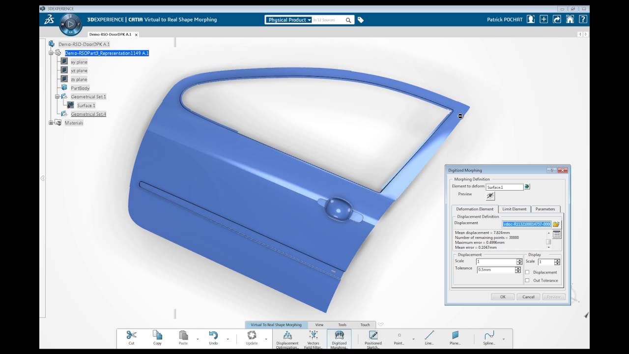 Catia - Virtual to Real Shape Morphing - YouTube