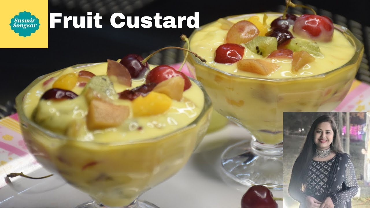 FRUIT CUSTARD Recipe | How to make FRUIT CASTARD at home | Dessert ...