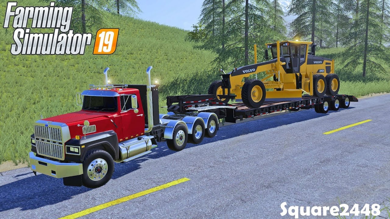Ford LTL9000 Hauling Volvo Grader | Heavy Haul | Farming Simulator 19 ...