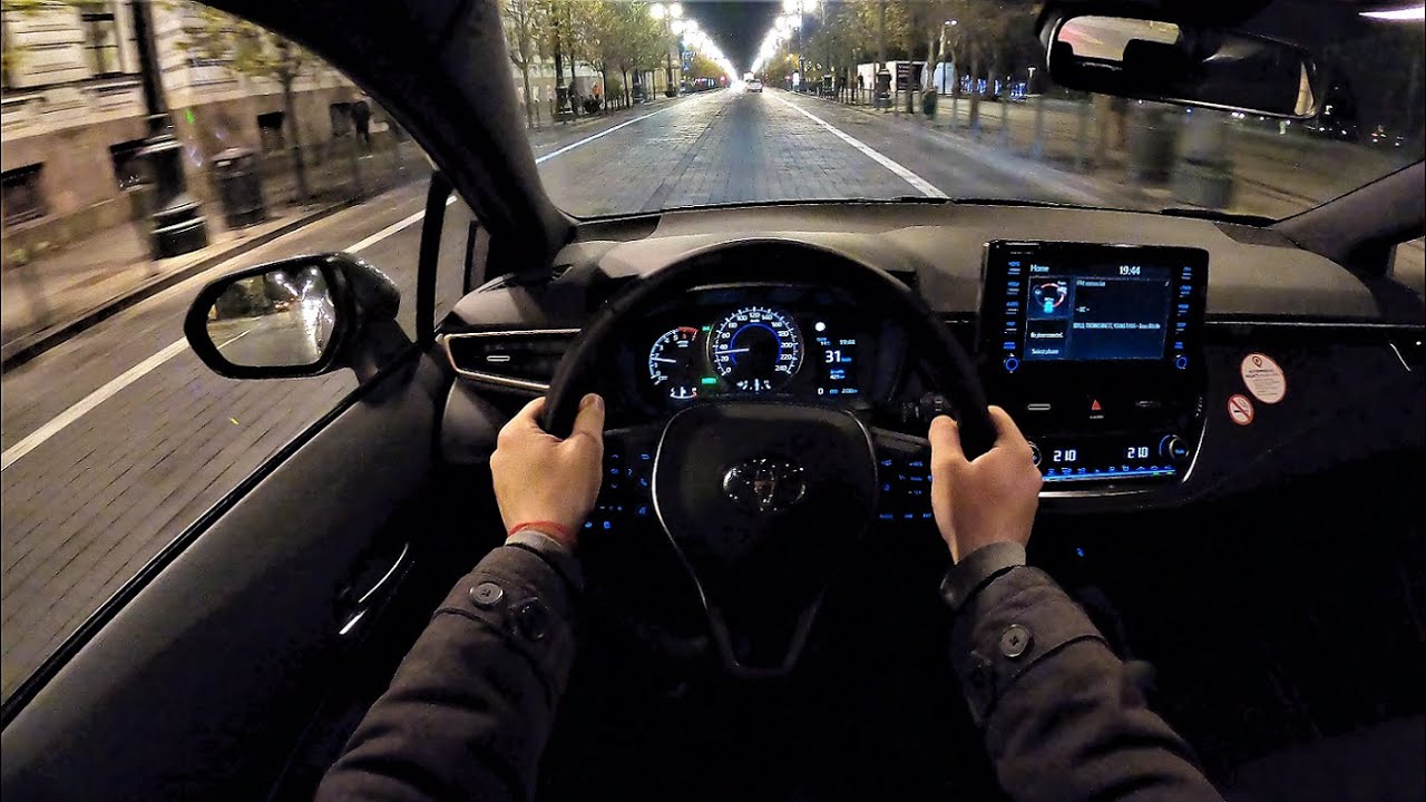 Toyota Corolla hatchback - Night POV Test Drive. Toyota GoPRO driving ...