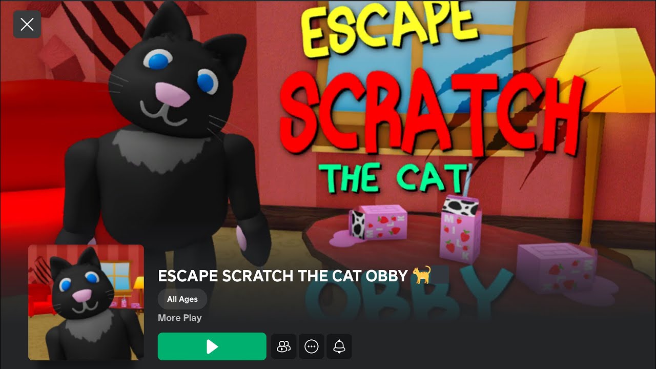 ESCAPE SCRATCH THE CAT OBBY 🐈 Roblox game play through guide - YouTube