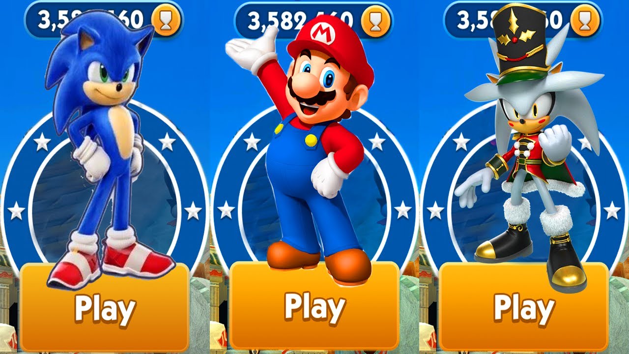 Sonic Dash vs Super Mario Run - Nutcracker vs All Bosses Zazz Eggman ...