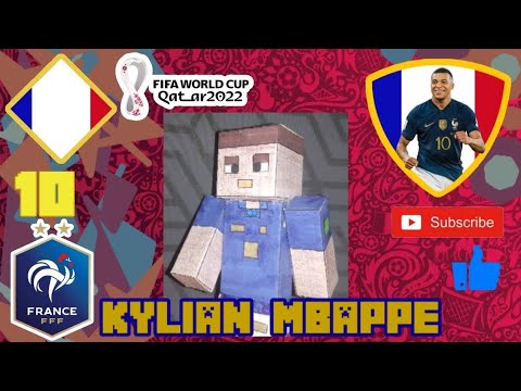 Como hacer a Kylian Mbappe versión Minecraft de papel - YouTube
