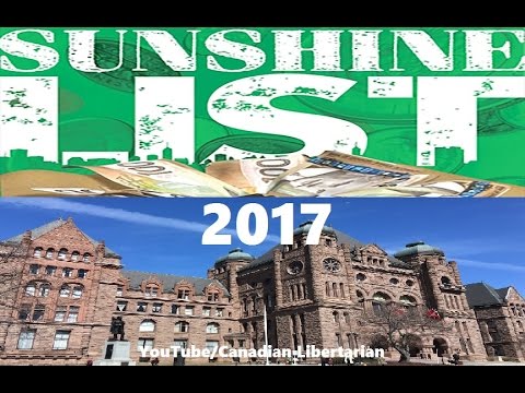 2017 Ontario Public Sector Sunshine List - YouTube