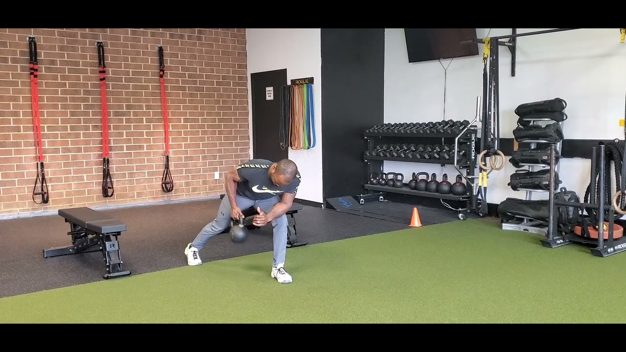 Split Stance Single Arm KB Row - YouTube