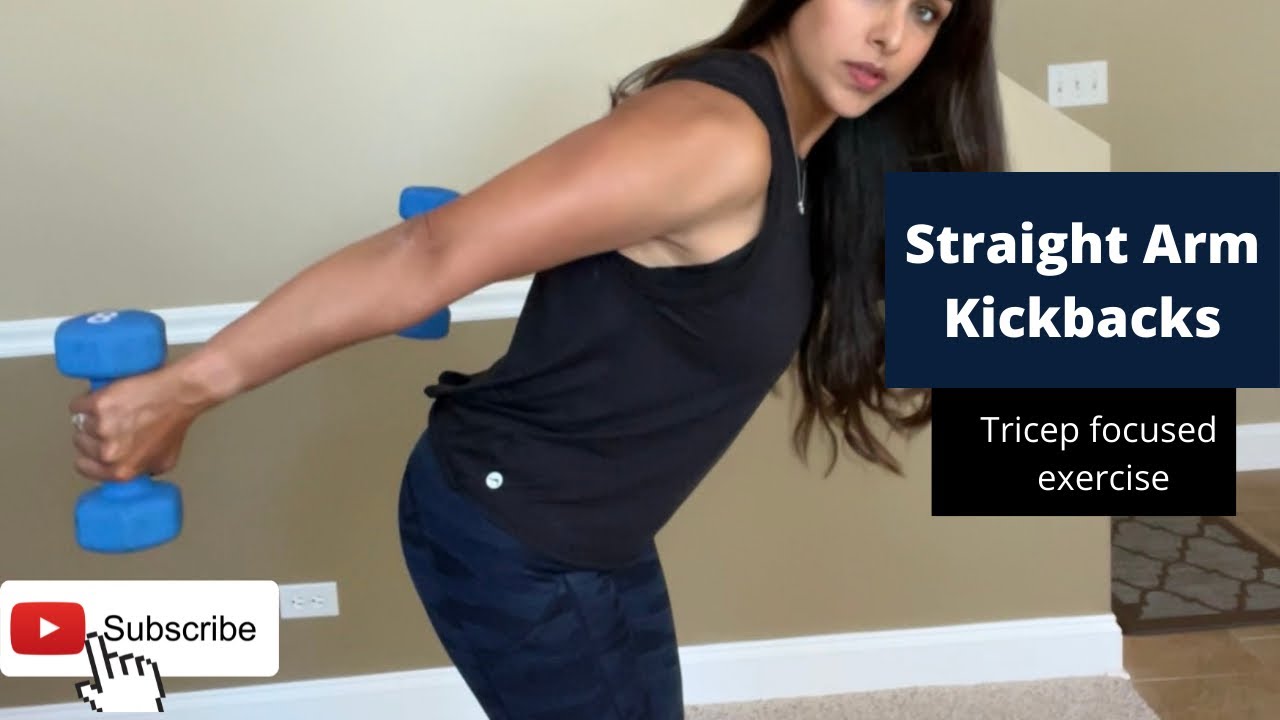 Straight arm kickbacks to work your triceps - proper form - subscribe ...