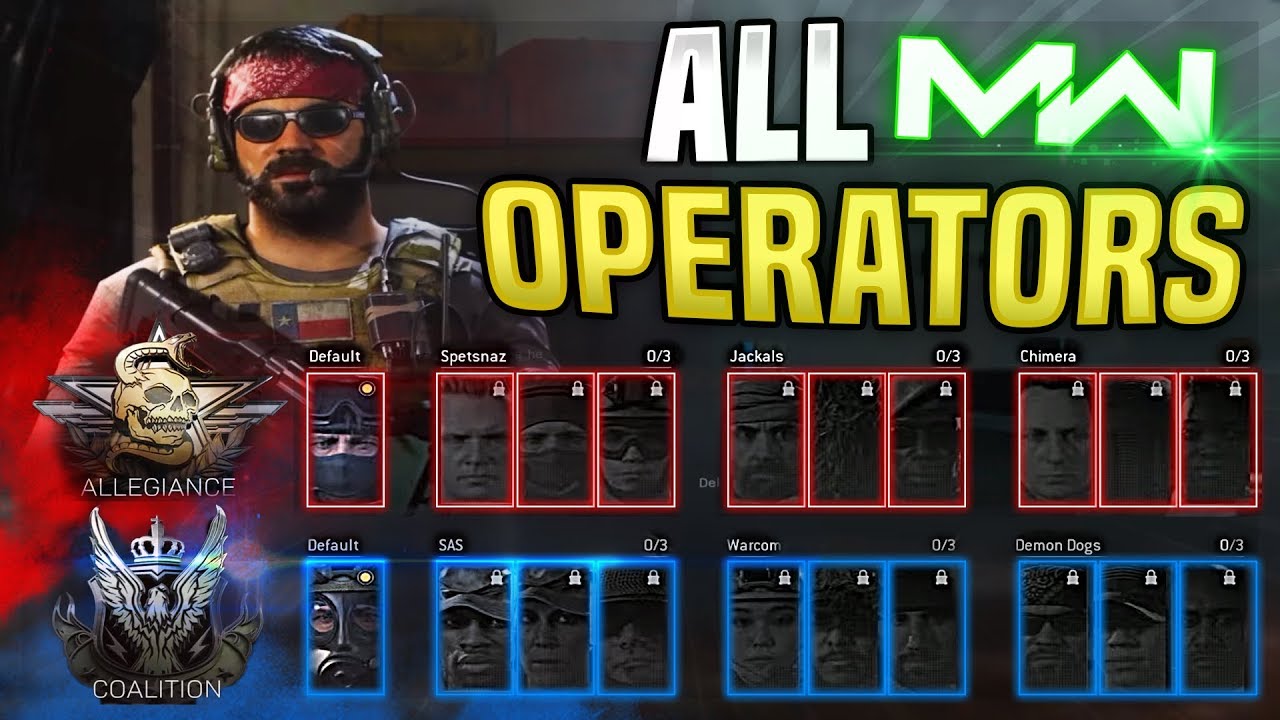 Call Of Duty Modern Warfare Operator Showcase - YouTube