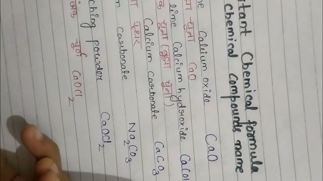 Class 10th Important chemical compounds name and formula #class 10 ...