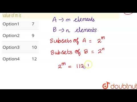 Two finite sets A and B have m and n elements respectively. If the |Class 12 MATH | Doubtnut ...