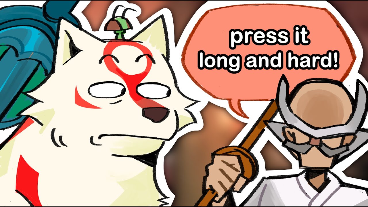 Wolf with sword eventually learns how to jump in Okami - YouTube