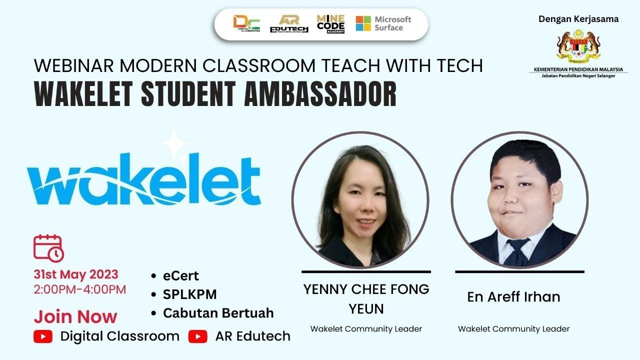 WEBINAR MODERN CLASSROOM TEACH WITH TECH : WAKELET STUDENT AMBASSADOR - YouTube