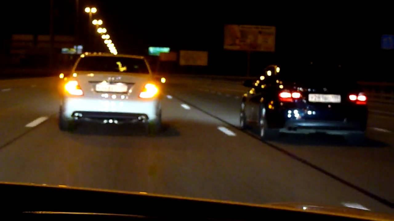 MB C300 4M(231Hp) vs. BMW 330i RWD(258Hp) roll-on 60kmh Part I.MOV ...