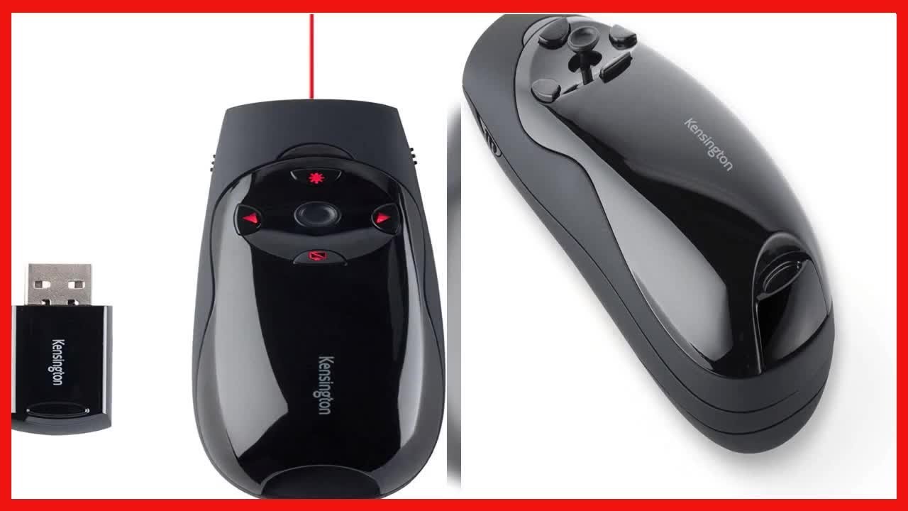 Kensington Expert Wireless Presenter with Red Laser Pointer and Cursor ...