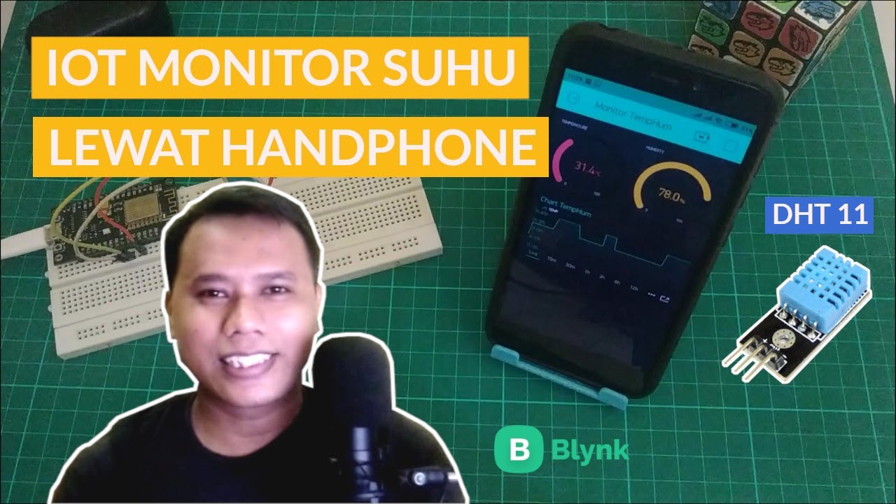 IOT Monitor Suhu Melalui Handphone | NodeMCU - YouTube