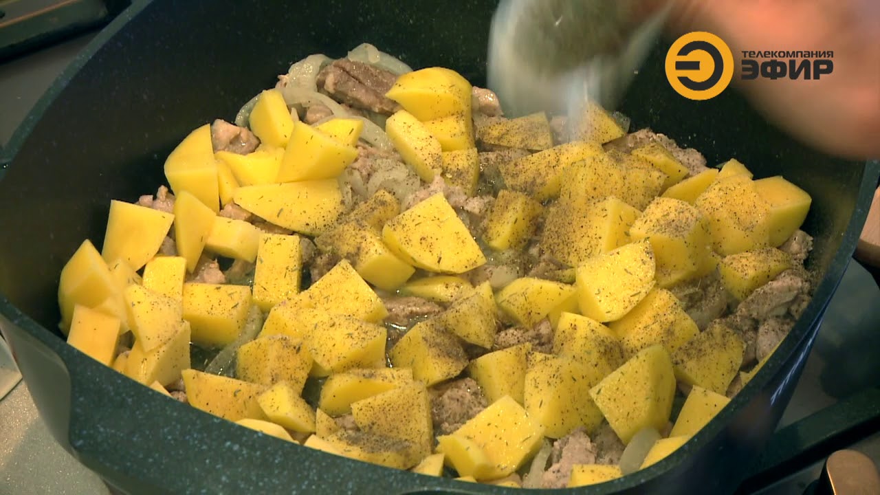 Готовим свинину с овощами в жаровне линии "Titanium pro" ТМ Kukmara ...