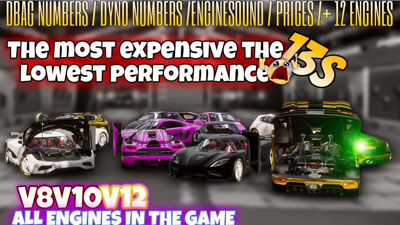 V12 Engine Comparison in CPM2 — The Slowest Car Is the Most Expensive ...