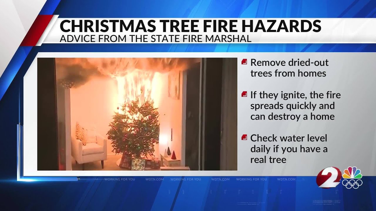 Christmas tree fire hazards - YouTube