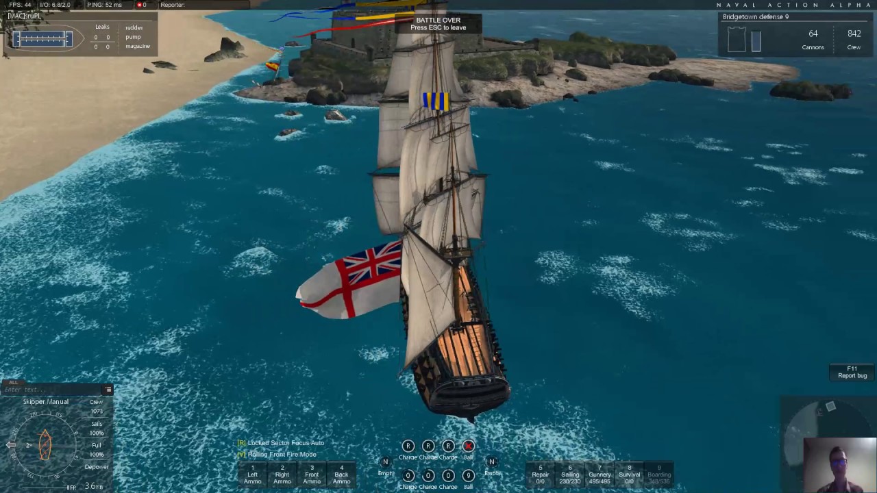 Naval Action: Trying To Destroy Fort in L'Ocean - YouTube