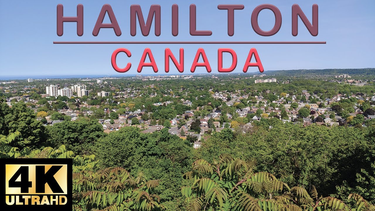 CANADA 4K 60 fps. Hamilton city. Climbing the mountain. Elite area on ...