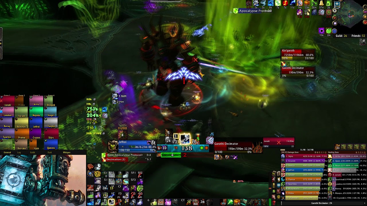 Kin'Garoth Mythic | Enhancement Shaman PoV | Northwind | Antorus the ...